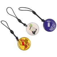 China Custom 13.56 MHz NFC Epoxy Tag for Social Media Sharing Adhesive Sticker 25mm for sale
