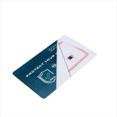 China Custom RFID Blocking Card Anti Theft Contactless Shield Credit Protector 85.6x54mm for sale