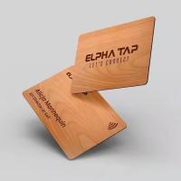 China Custom RFID NFC Wooden Business Card NTag 213 215 216 Chip 85x55mm Eco Friendly for sale