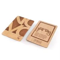 China Custom RFID NFC Wooden Business Card NTag 213 215 216 Chip 85x55mm Eco Friendly for sale
