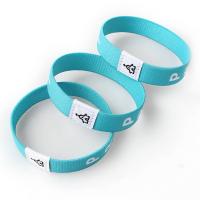 China NFC RFID Fabric Stretch Bible Verse Bracelet Waterproof Daily Devotional Wristband 95% Phone Compatible for sale