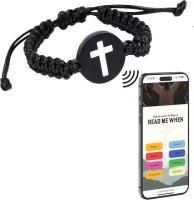 China Customized Christian Daily Bible Verse Bracelet 365 Verses Recycled RPET Waterproof IPX6 for sale
