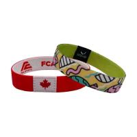 China Elastic Polyester Reusable RFID Bracelet Wristband Customized Fabric NFC Sports Wristband for sale