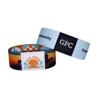 China Elastic Polyester Reusable RFID Bracelet Wristband Customized Fabric NFC Sports Wristband for sale