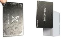 China Embossed Matte PVC Magnetic Stripe Contact IC RFID Business Cards Custom Size 85.6x54mm for sale