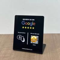 China Custom NFC PVC Business Card with Google Review Tap Feature for Social Media Promotion for sale