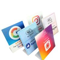 China Custom NFC PVC Business Card with Google Review Tap Feature for Social Media Promotion for sale