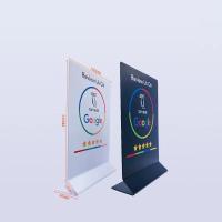 China 13.56MHz Custom Printed 10cm Round NFC Business Card Waterproof Google Review Sticker Menu Plate with QR Code for sale