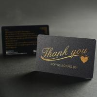 China Custom Logo Thank You Card 4 Color CMYK Offset Printing Matte Glossy Frosted Finish Gift Card for sale