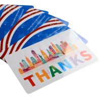 China Custom Logo Thank You Card 4 Color CMYK Offset Printing Matte Glossy Frosted Finish Gift Card for sale