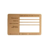 China Custom PVC Plastic Jewelry Watch Warranty Card with Holographic Anti-counterfeiting 85x54mm for sale