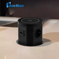 China Electric Pop-Up Tower Kitchen Desktop Speaker Socket with Wireless USB-C for Smart Homes for sale