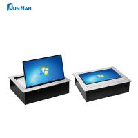 China Desktop Flip Display Flip Flop Computer 15.6 Inch Scroll Up Screen Conference System for sale