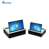China Desktop Flip Display Flip Flop Computer 15.6 Inch Scroll Up Screen Conference System for sale