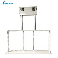 China Retractable Ceiling Tv Bracket 0 - 105 Degrees Adjustable Motorized Ceiling Drop Down Tv Mount for sale