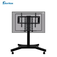 China Motorized Remote TV Lift 25mm/S Black Tv Stand Trolley Height Adjuster for sale