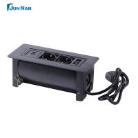 China Elegant And Space-saving Table Socket With USB Charging Flip Design For Desktop And Wall Mount for sale