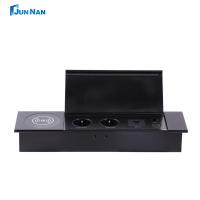 China Electric Pop-Up Tower Kitchen Desktop Speaker Socket With Wireless USB-C Pop Up Socket for sale