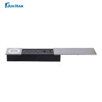 China Hidden Recessed Office Table Top Plug Socket Conference Table Flip Up Socket With USB Port for sale