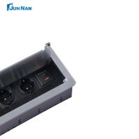 China 110V 220V Table Hidden Sockets Universal USB Power Smart Built In Electric Socket With Slider Cover for sale