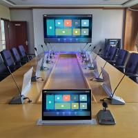 China Paperless 15.6 Inches LCD DisplayElectric Desktop Conference System Computer Monitor Teams Conference Room System for sale