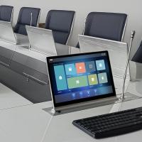 China Paperless 15.6 Inches LCD DisplayElectric Desktop Conference System Computer Monitor Teams Conference Room System for sale