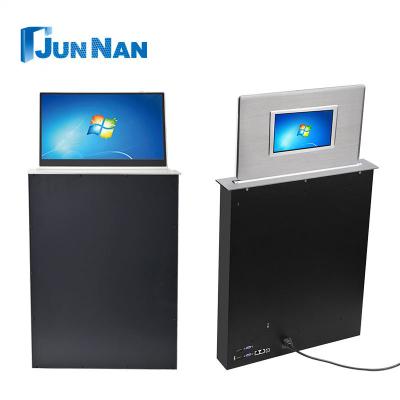 China Lifter Display Screen Meeting Room Equipment Motorized Touch Screen Lcd Monitor Lift Paperless Conference System for sale