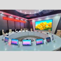 China Custom Desk Microphone Hidden Lcd Lift Paperless Conference System For Large Conference Meeting Room for sale