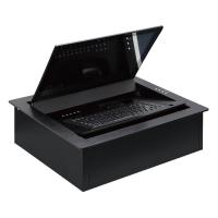 China Team office conference system equipment Hidden Desk 15.6 Inch Pop up FHD LCD Monitor Lift Display for Conference System for sale