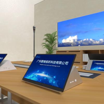 China Electronic Conference Equipment Paperless Conference System 13.3 INCHES Screen Flip Up Motorized Monitor Lift for sale