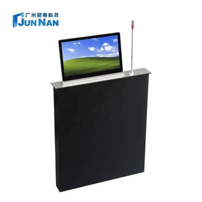China Team Meeting Equipment Intelligent Monitor Lift Computer Lcd Monitor Lift For Conference Room With Microphone for sale