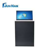 China Video Conference System Intelligent Electric Pop-up LCD Display Lifting Table Flip LCD Desktop Conference System for sale