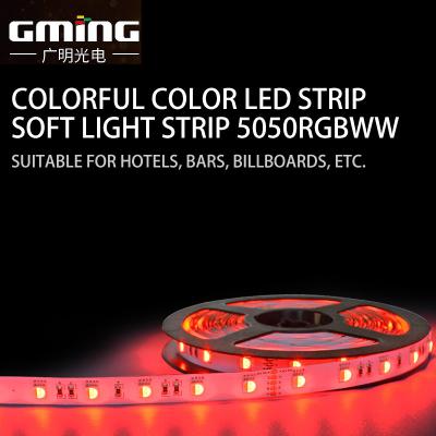 China Low Voltage 5050 LED Flexible Strip Light RGB WW Linear Engineering Light Strip for sale