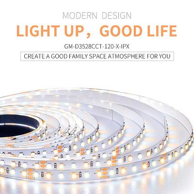 China Flexible SMD 3528 LED Strip Light Low Voltage Two Color 120LEDs UL Certified for sale