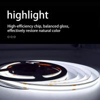 China Ultra Narrow COB LED Strip Light Flexible Line Light 12V 24V 4mm Wide 480 Beads for sale