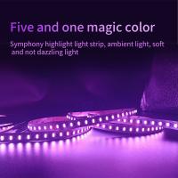 China Soft SMD 5050 RGB LED Strip Five In One Light With Hotel KTV Line Light for sale