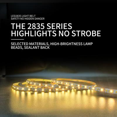 China 12V 120 Lamp SMD 2835 LED Strip Ultra Narrow Plate Width 5mm Warm White / Cold White Light for sale