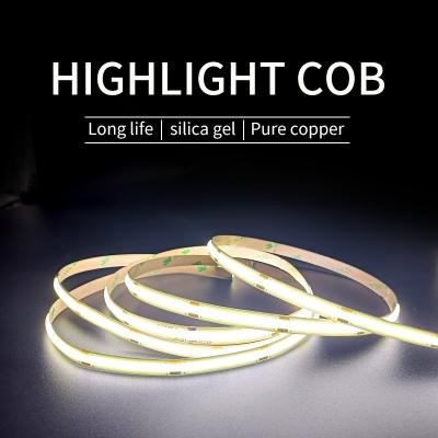 China Outdoor Waterproof COB LED Strip Light monochrome COB LED Flexible Strip 5m/roll for sale