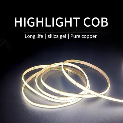 China Flexible Dimmable COB LED Strip 120 Degrees Outdoor Waterproof COB LED Strip for sale