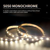 China Monochrome SMD 5050 LED Strip Light 112pcs/M 12 / 24 V For Bathroom Mirror Light for sale