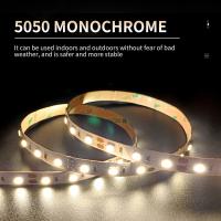 China Monochrome Waterproof 5050 LED Strip Warm Light For Display Cabinet Stair Layering for sale