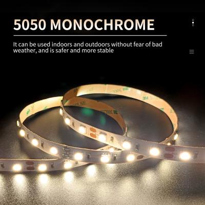China Monochrome Waterproof 5050 LED Strip Warm Light For Display Cabinet Stair Layering for sale