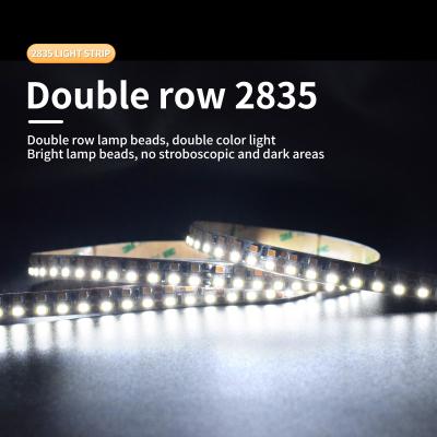 China Low Voltage Bright 5050 LED Strip Light 12/24V Double Row Tricolor Light for sale