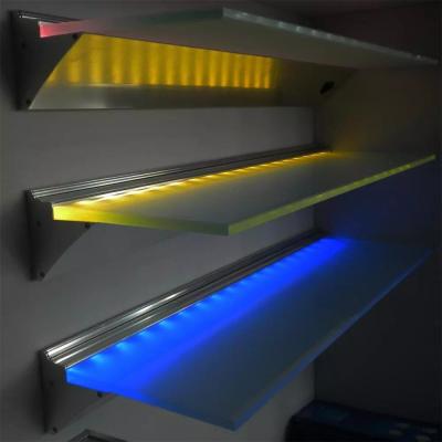 China Aluminum 12V SMD 3528 Flexible Led Light Bar Glass Shelf Light For Wine Cabinet for sale