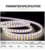 China IP20 SMD 2835 590-650lm 6W Color Changing Led Strips for sale