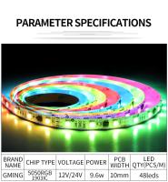 China UCS1903-8 48leds/m 530nm 9.6W RGB SMD5050 LED Strip Light for sale