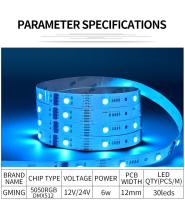 China UCS DMX512-16 12V IP20 6W SMD5050 LED Strip Light for sale