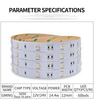 China Aluminum 390-400lm 60leds/M 14.4W SMD LED Strip Light for sale