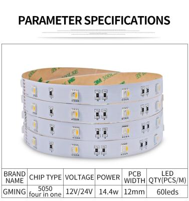 China Aluminum 390-400lm 60leds/M 14.4W SMD LED Strip Light for sale