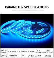 China wide viewing angle 9.6W RGB 12V DC SMD 5050 LED Strip Light For Decoration for sale